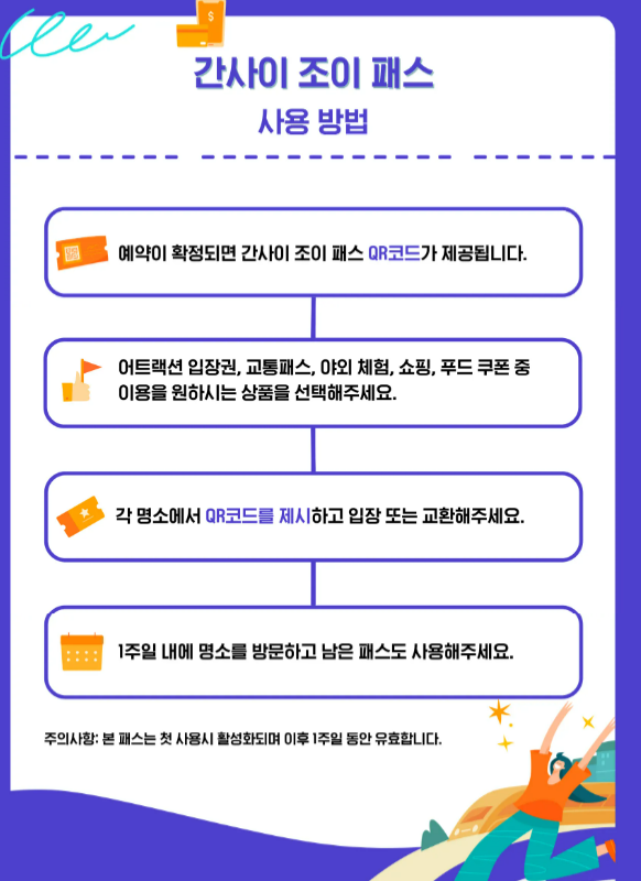 오사카 간사이 조이패스 사용법 및 사용처 총정리 오사카 지하철 패스