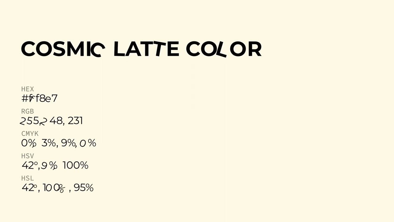 우주의 색, 코스믹 라테 Cosmic Latte RGB - 부트스트랩 & 블로그 & gear 2024
