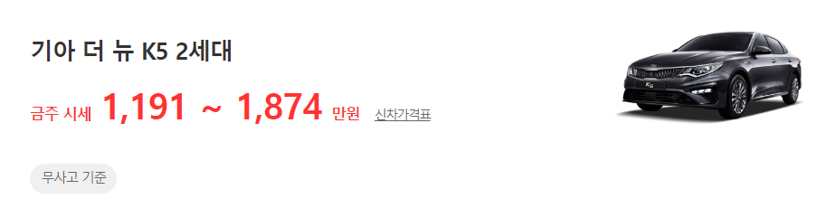 K5 중고차 가격 시세 연식별10년 23년 중고차 시세표 자동차보험 비교 사이트