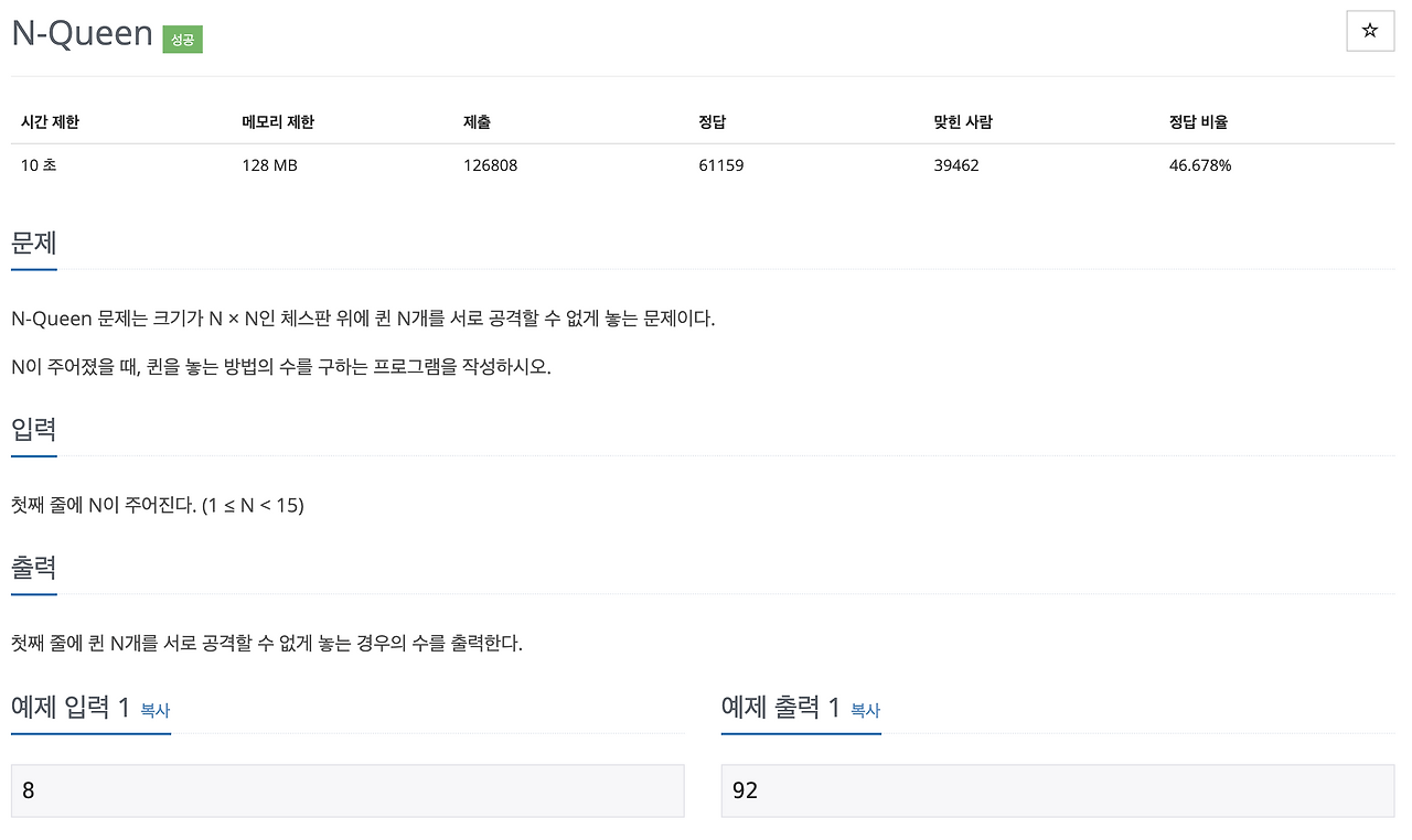 [백준 9663번] N-Queen - Java — Serendipity