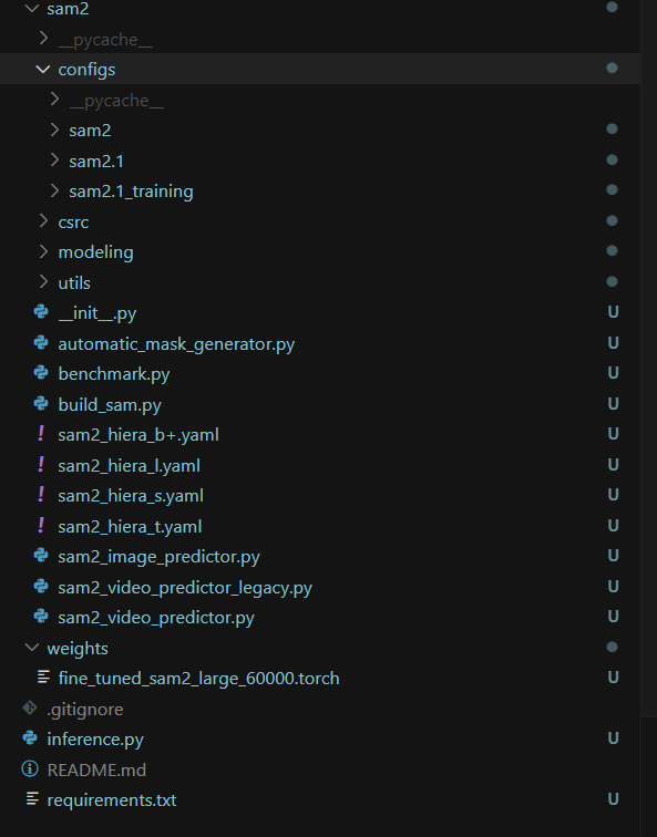 meta sam2 Config files are missing --> hydra.errors.MissingConfigException:Cannot find primary ...