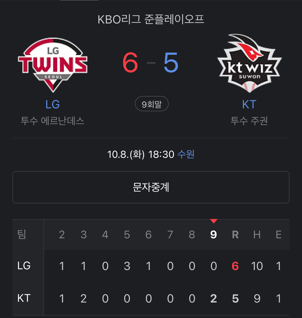 KT LG 준PO 3차전 결과 4차전 일정 선발투수 feat. 엘지 크트 상대전적