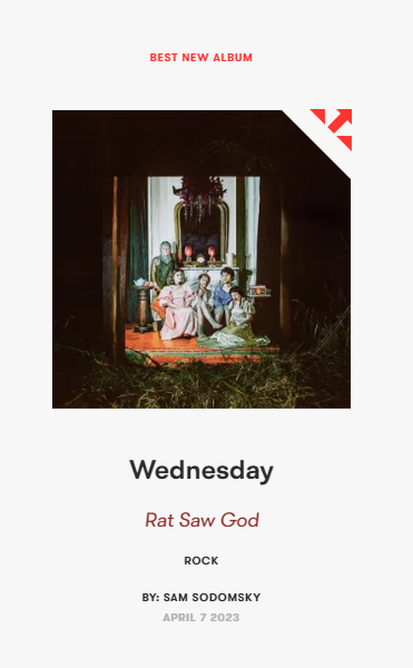 Wednesday [Rat Saw God] Album Review