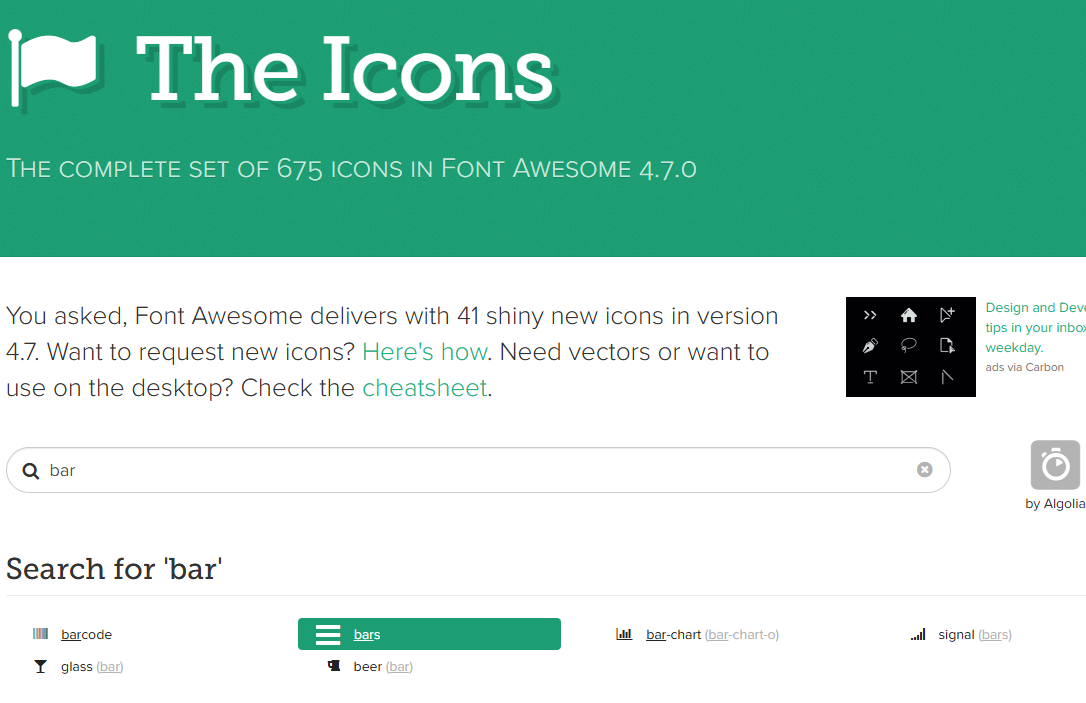 [HTML+CSS+JavaScript] icon(아이콘)이 필요할 때 - Font Awesome 사용하기 :: 궁금한 이야기 IT