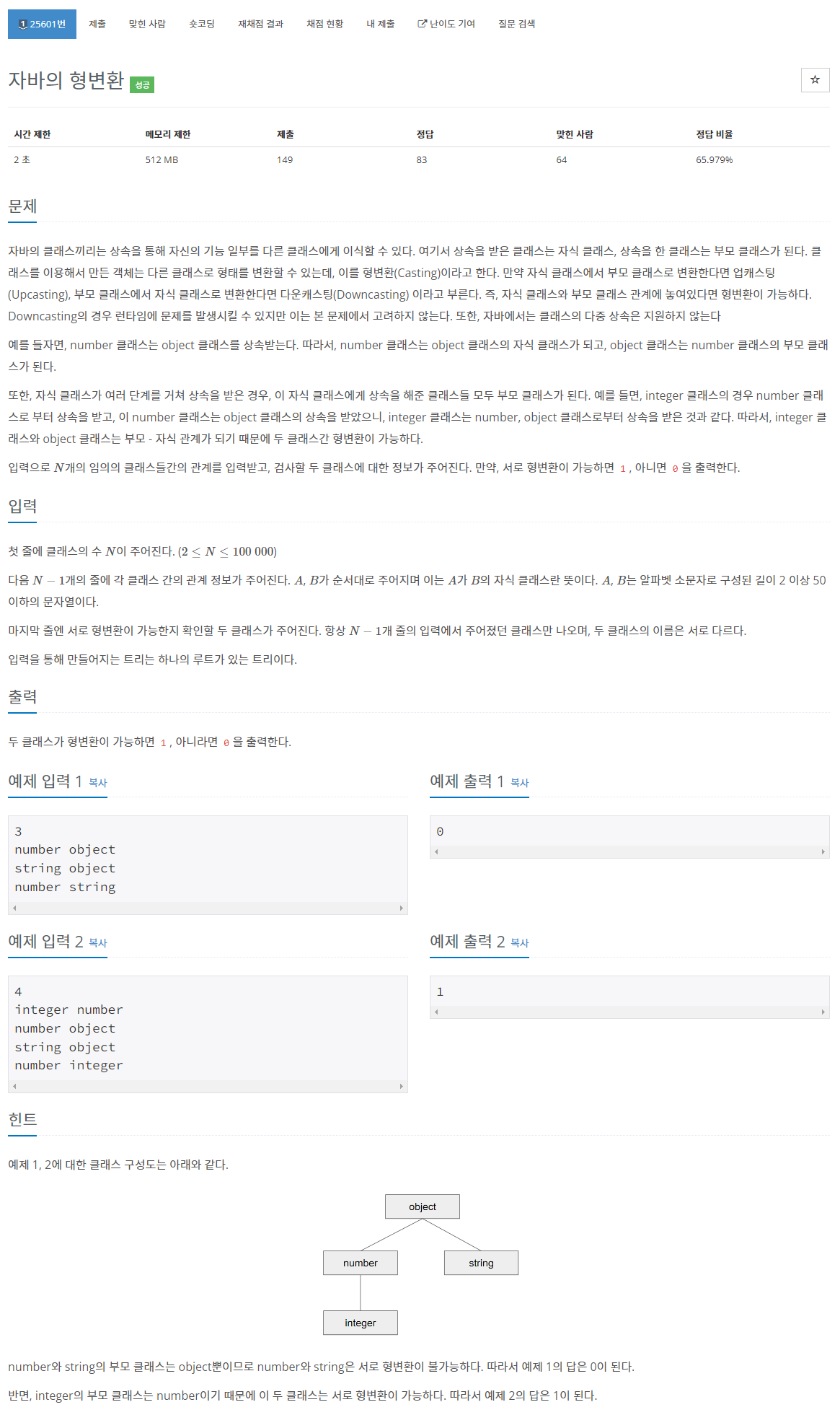 [자바] 백준 25601 - 자바의 형변환 (java) - Nahwasa