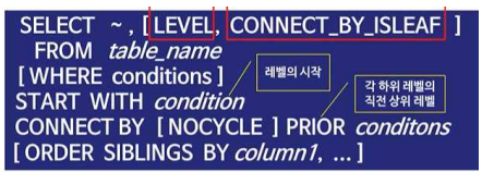 SQLD 개념정리 (계층형 질의, 셀프조인)