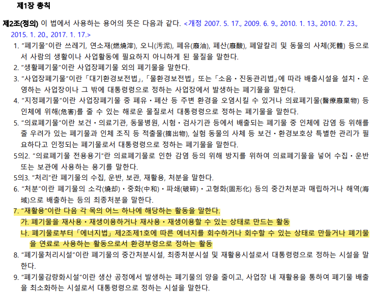 재활용 사랑 대한민국 폐기물 관리 열등생