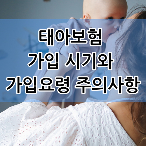 태아보험 가입 시기와 유의할점 가입전 이것 꼭 알아두세요