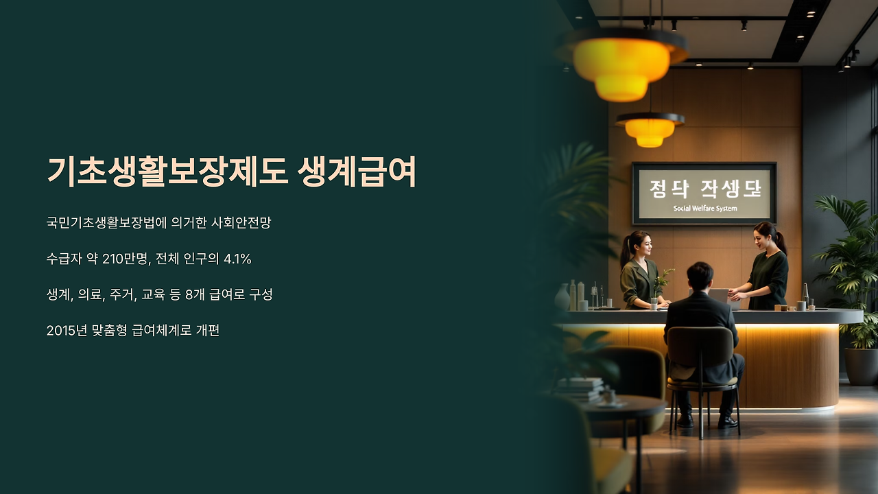 기초생활수급자 생계급여 2025 총정리 수급 조건부터 금액까지