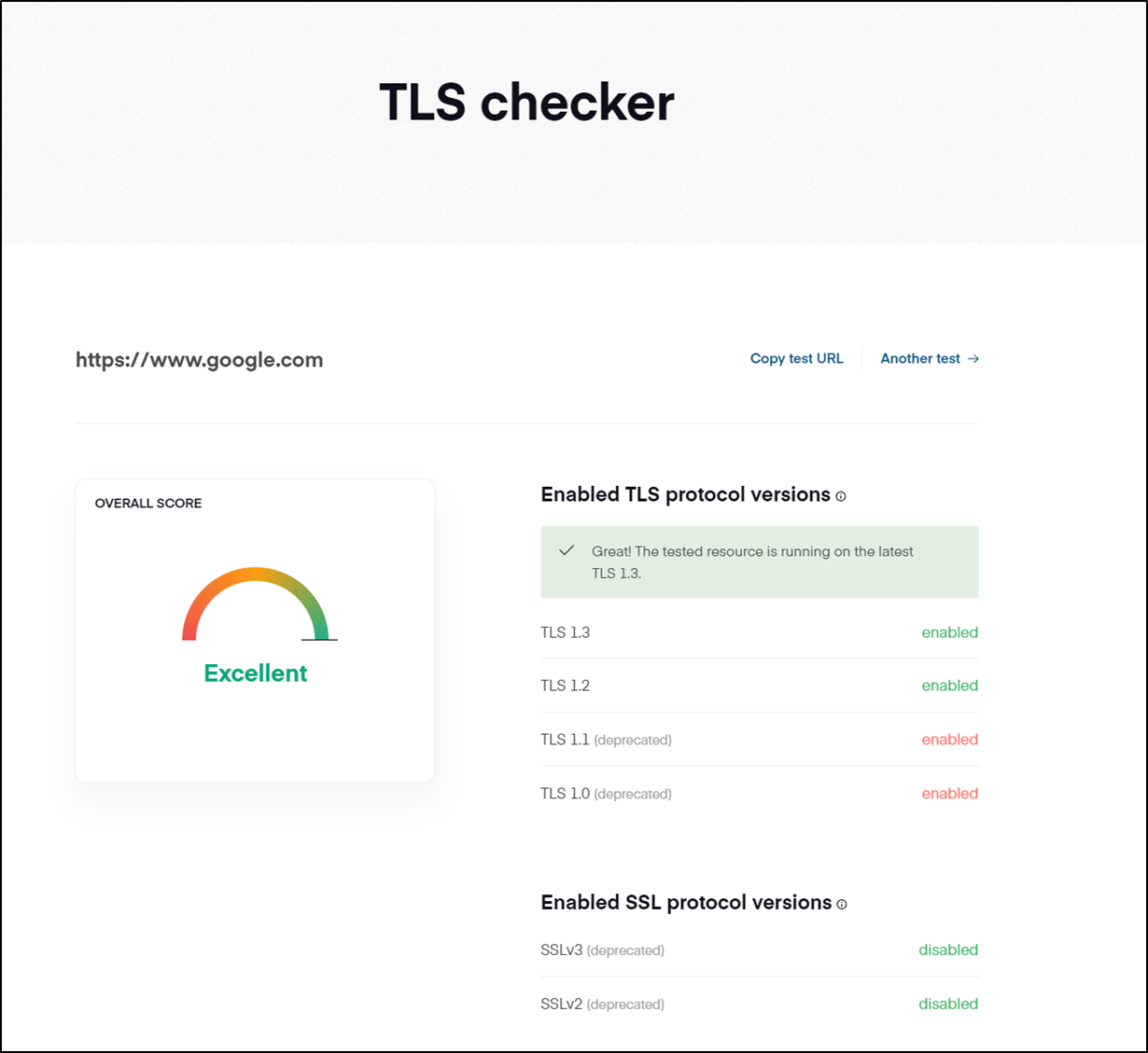 [Web] TLS checker. 해당 웹 사이트 TLS 지원 여부/버전 확인하기