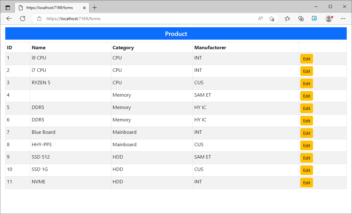 ASP.NET Core - [Blazor] 5. Blazor Form과 Data — CLIEL LAB