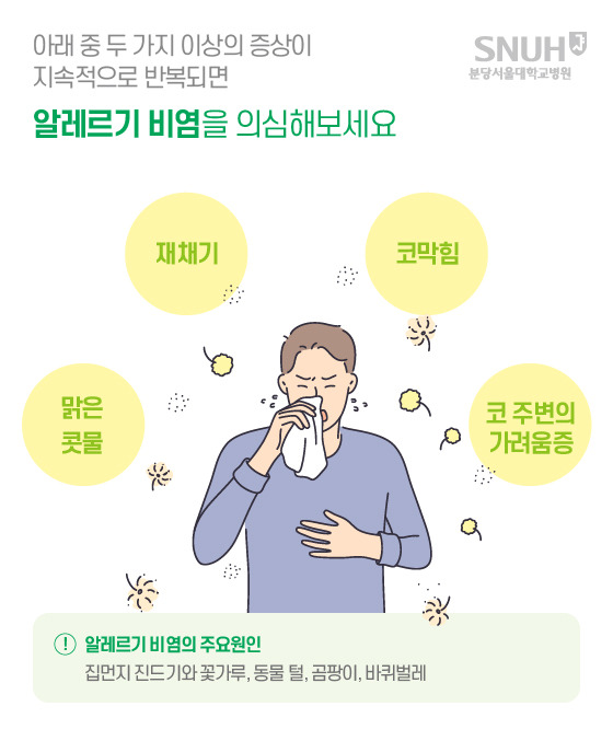 환절기 알레르기 비염 증상과 치료법 일상생활 속 7가지 예방수칙으로 코막힘 재채기 극복하기