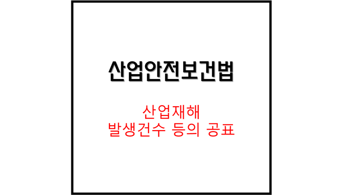 고용노동부장관의 산업재해 발생건수 등의 공표