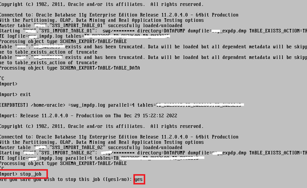 Oracle expdp/impdp(데이타펌프)