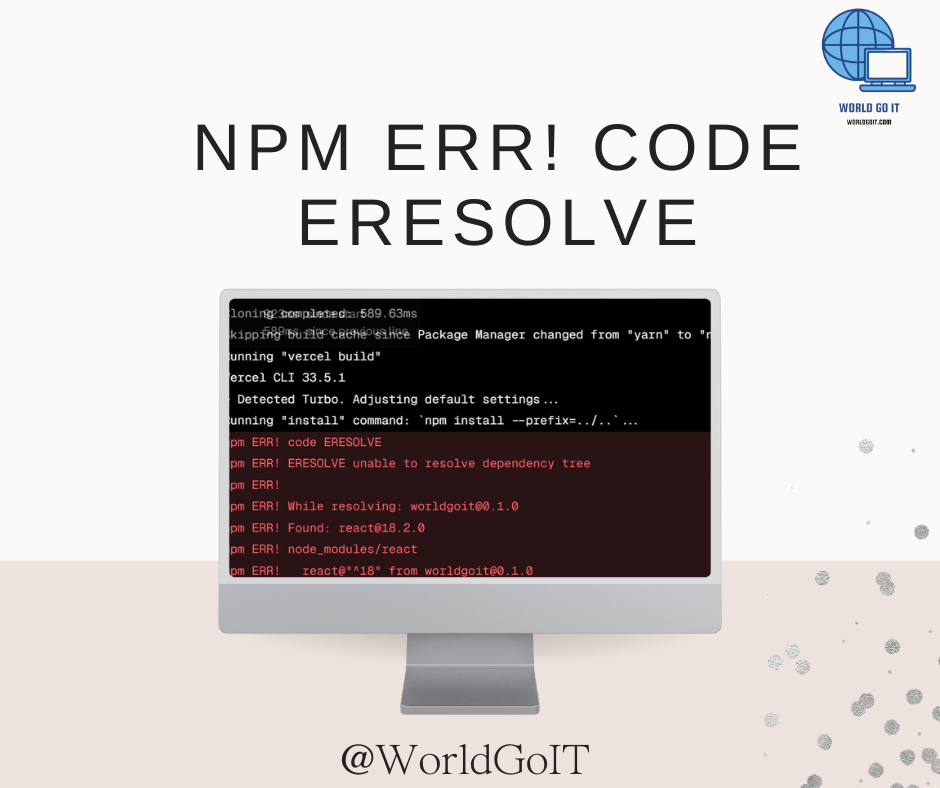 npm ERR! ERESOLVE could not resolve dependency 오류 해결 방법