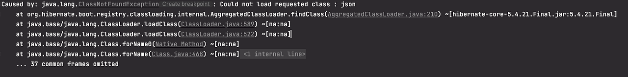 Caused By Javalangclassnotfoundexception Could Not Load Requested Class Json 4491