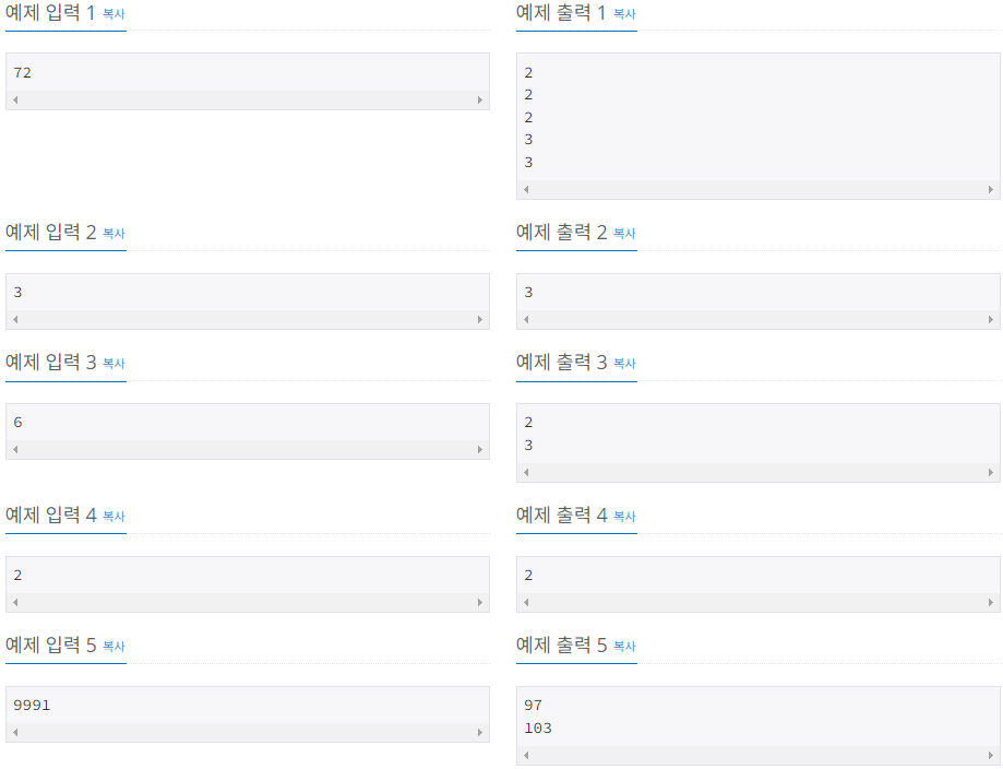 [백준/BOJ] 11653번: 소인수분해 (Python 파이썬)