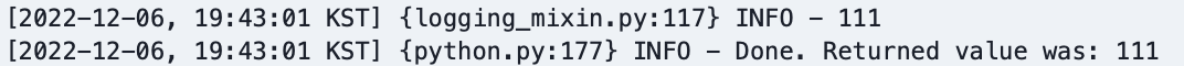 [Airflow] PythonOperator에서 return값은 로그에 남는다. — 과거의 나를 위해