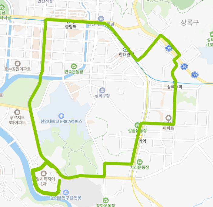안산 80a번 버스 노선 시간표 첫차 막차 배차간격 확인하기 대중교통