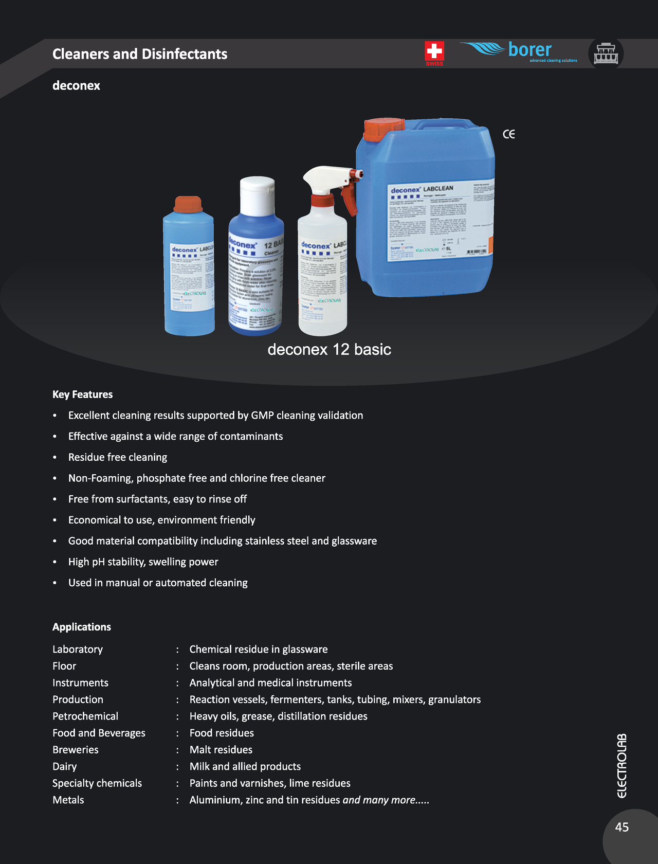 Deconex(Cleaners and Disinfectors) 용출기 액세서리