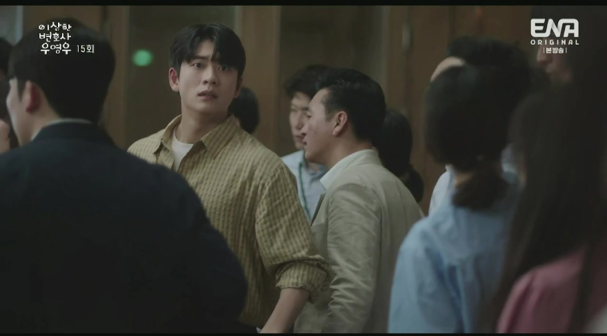 남자셔츠 이상한 변호사 우영우 15회 강태오이준호 타임옴므 베이지 체크 셔츠~★ 은붕이의 패션일기