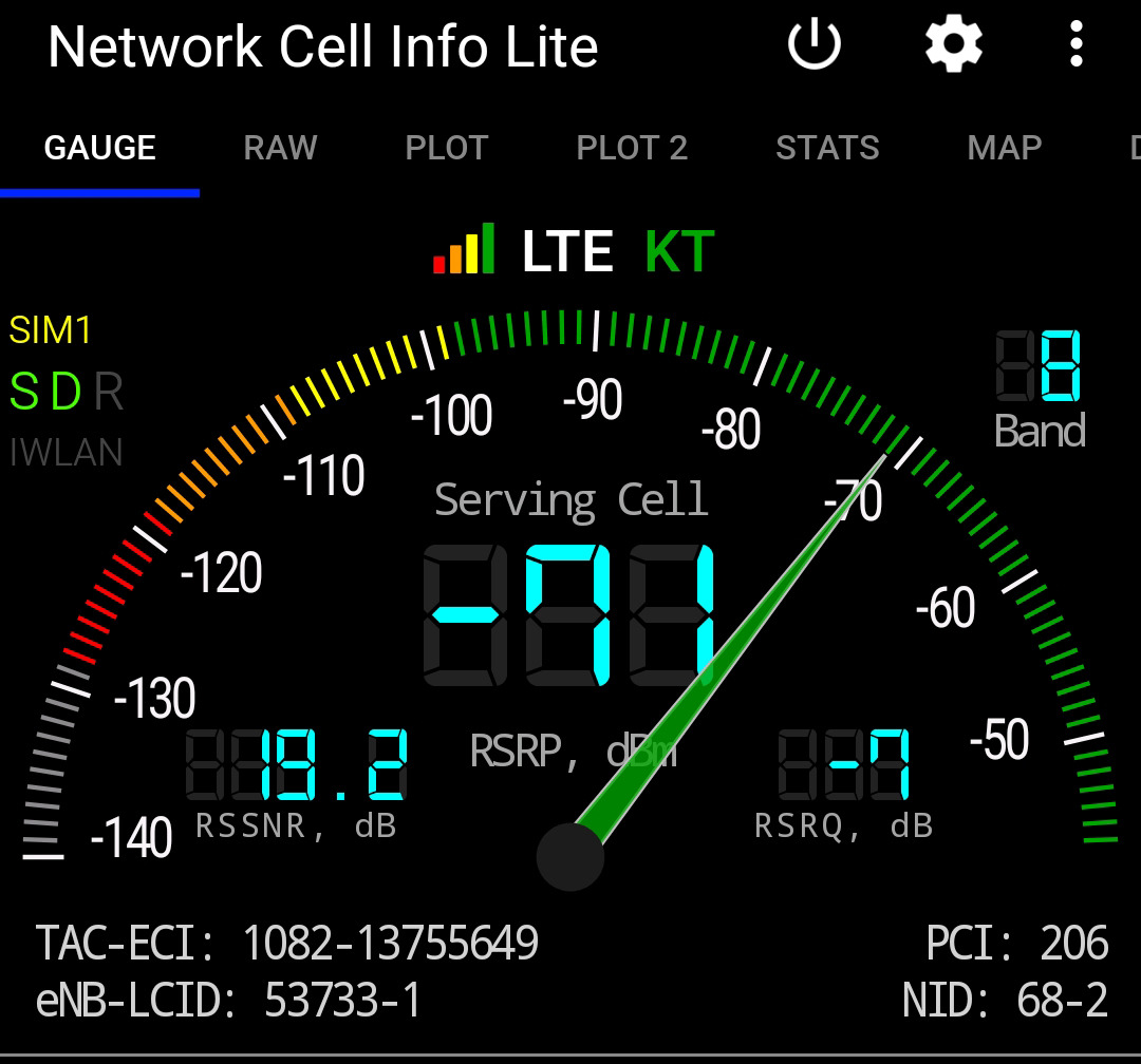 KT LTE 속도 (경기도 안산시) - 벤치비 테스트