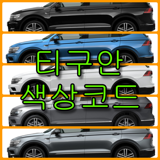 폭스바겐 티구안 색상코드컬러코드 확인하고 자동차 붓펜카페인트 구매하는 법