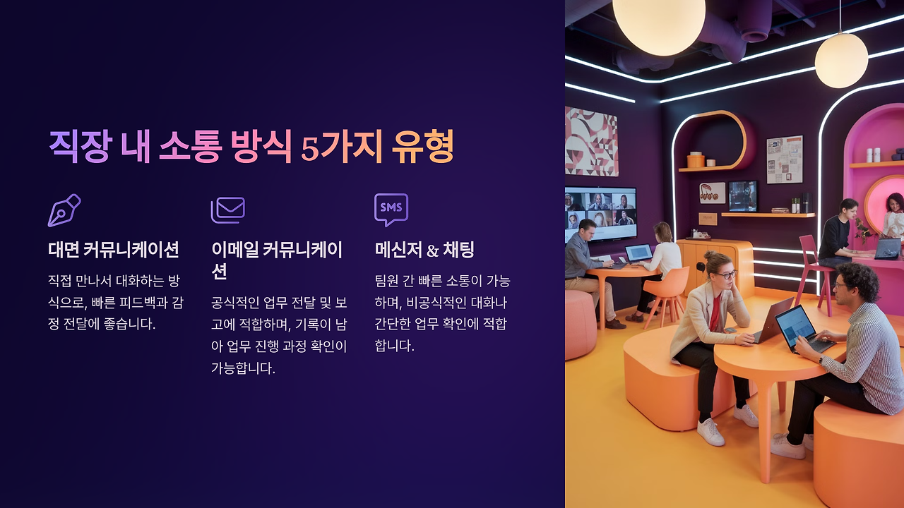 직장 내 소통이 성과를 만든다 효과적인 커뮤니케이션 전략