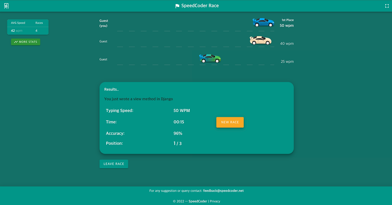 개발자를 위한 코딩 타자 게임 SpeedCoder.net