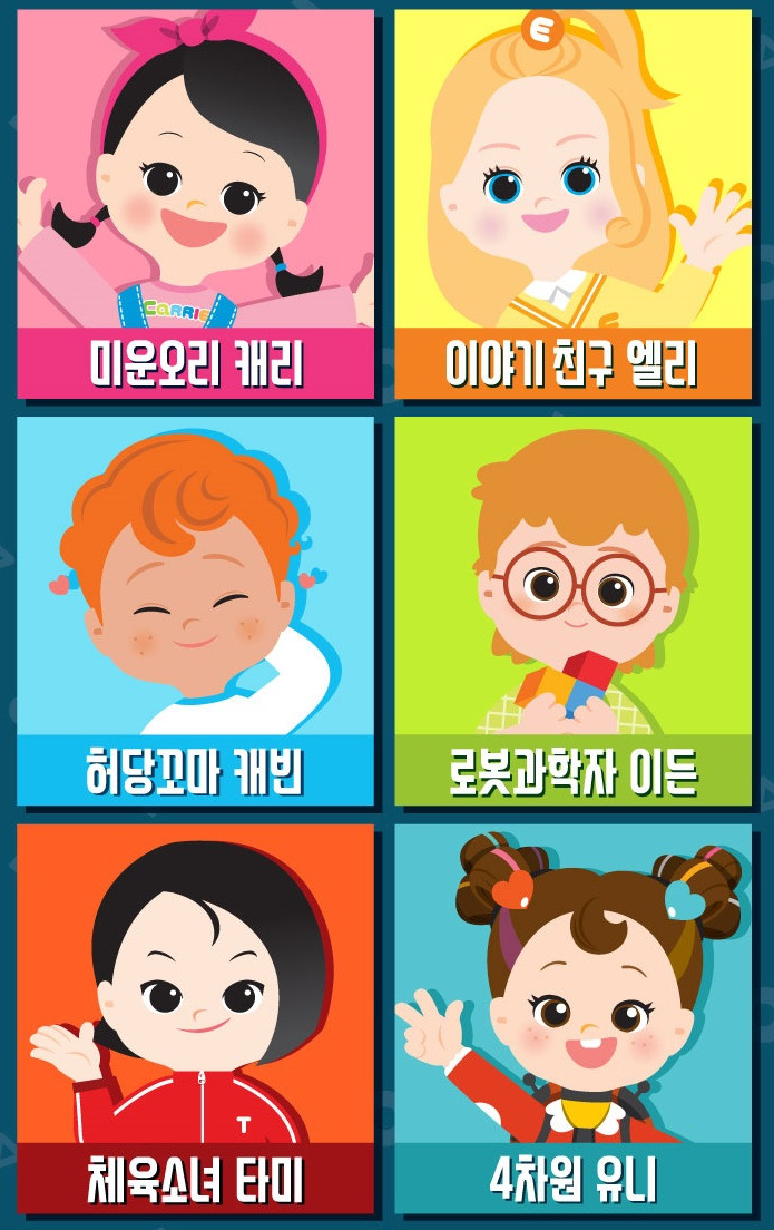 캐리tv 크리에이터 및 꼬마 친구들 핵심정리캐리 엘리 캐빈 줄리 유니 토미샘 루시 모모 스텔라 등