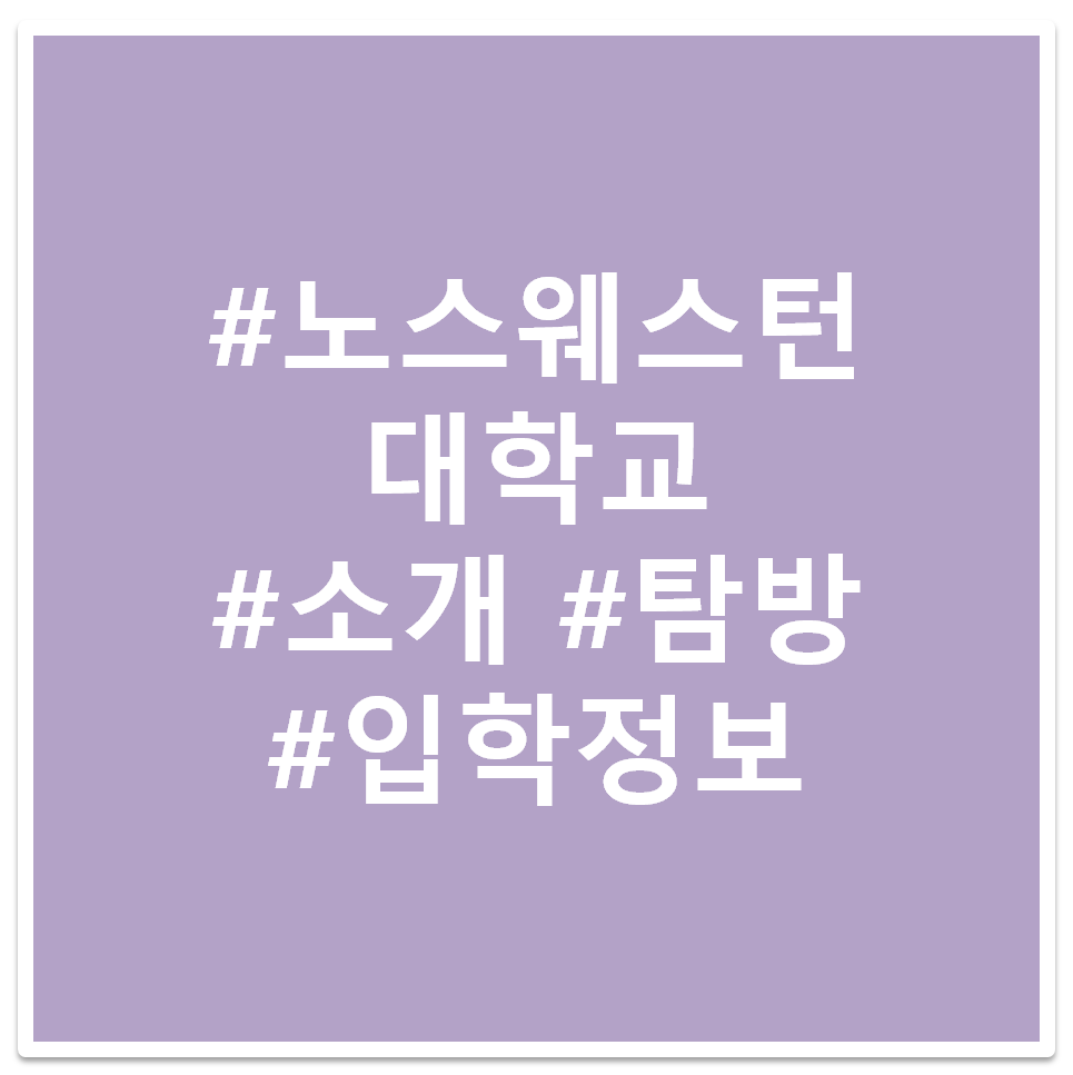 노스웨스턴 대학교 밝은 미래를 위한 지적 우수성 육성 소개프로그램특징입학요건결론