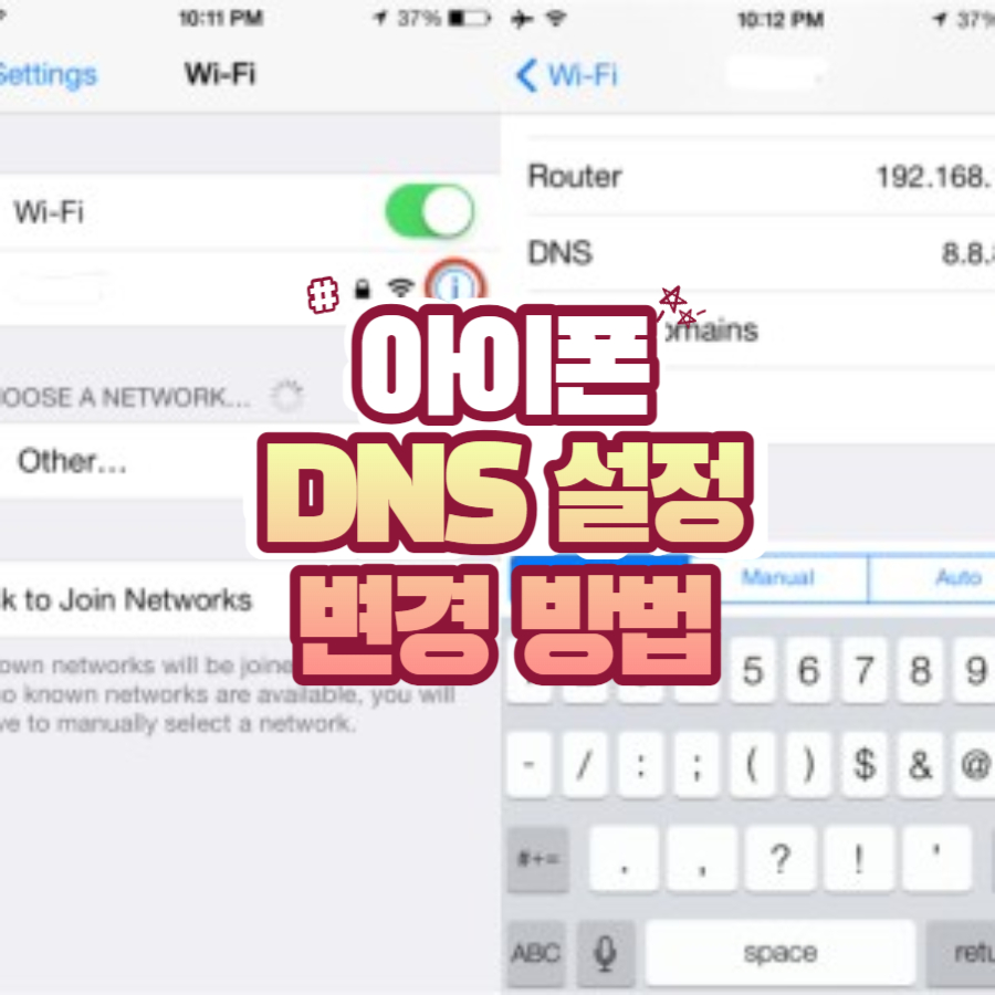 아이폰 Dns 설정 방법
