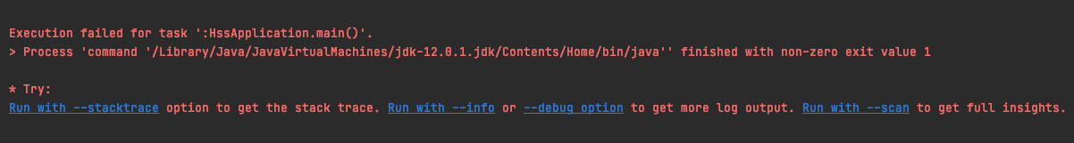(Gradle Project) finished with non-zero exit value 1 Error 해결 방법