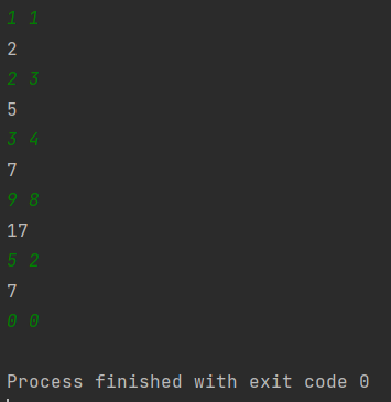 [백준 - python] 10952번: A+B - 5