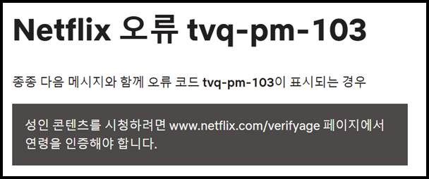 www.netflix.com/verifyage 접속하기
