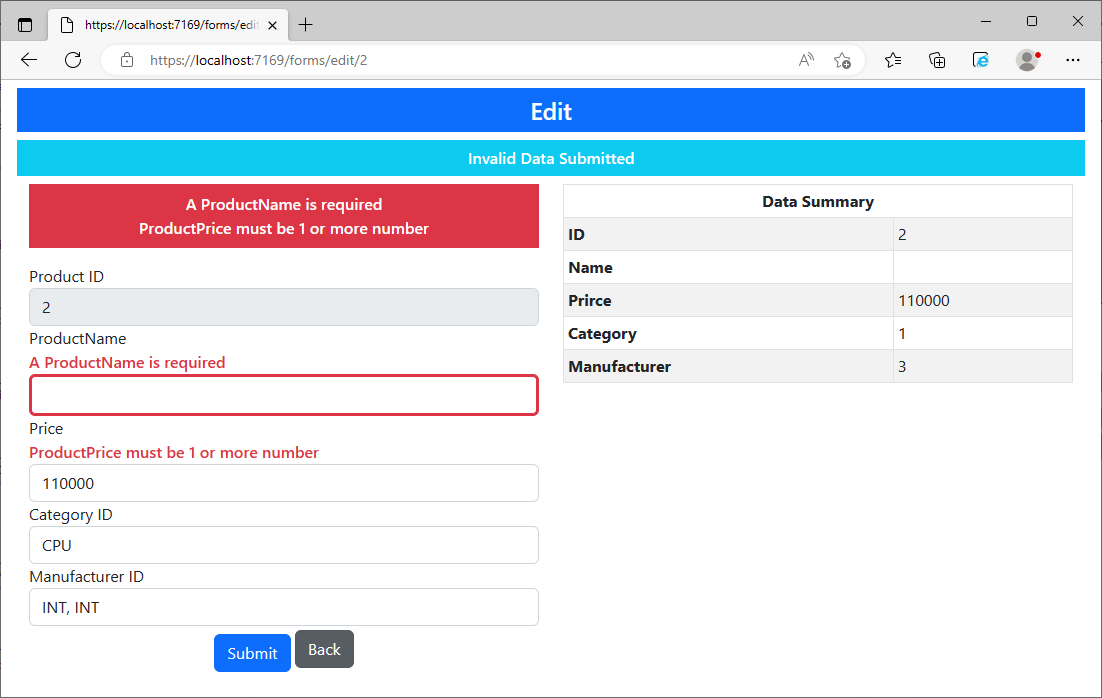 ASP.NET Core - [Blazor] 5. Blazor Form과 Data — CLIEL LAB
