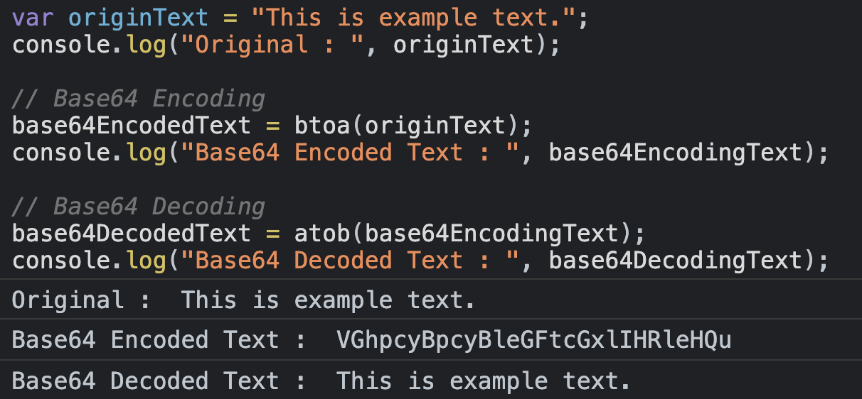 Javascript Base64 Encoding Decoding 방법