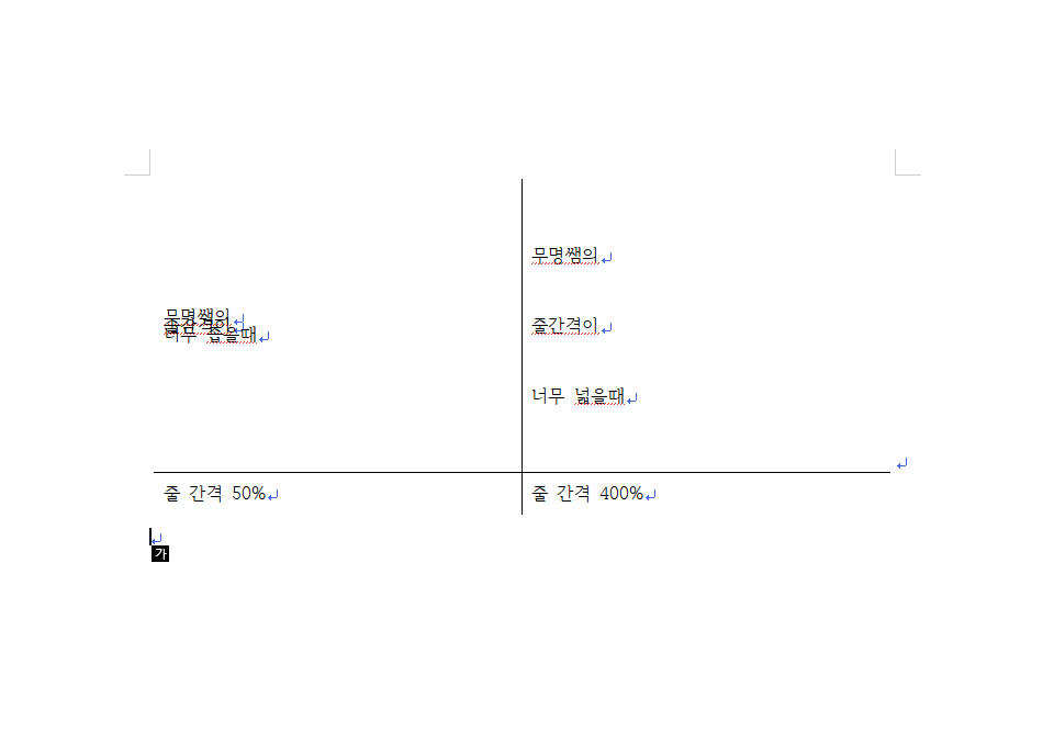 한컴 오피스 한글 단축키로 줄간격 조절하기