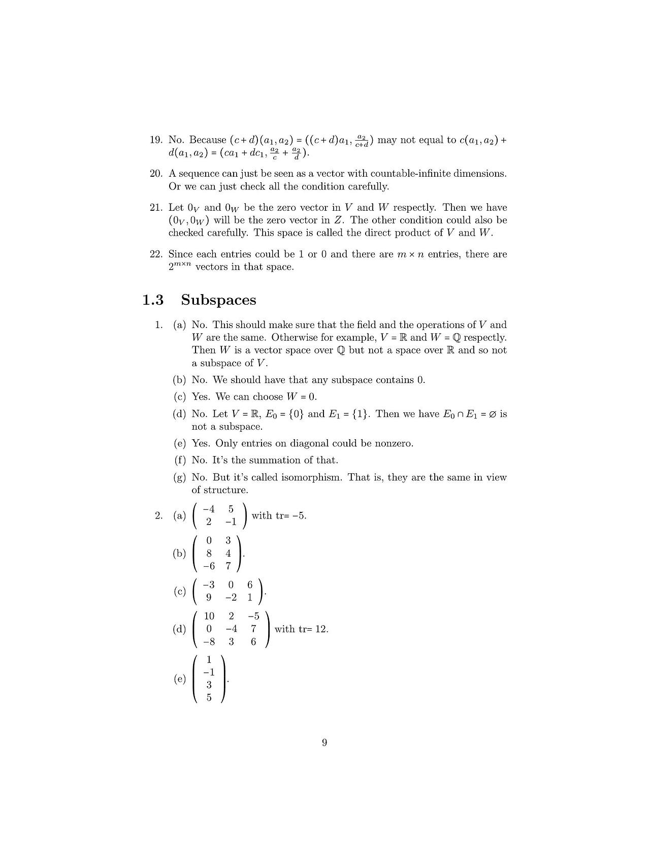 Solutions to Linear Algebra, Stephen H. Friedberg, Fourth Edition ...