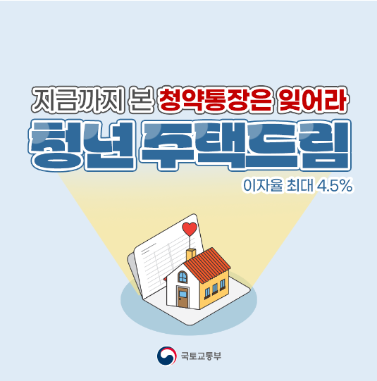 청년주택드림 청약통장 가입조건 대출요건 한도 금리 혜택 내용 완벽정리