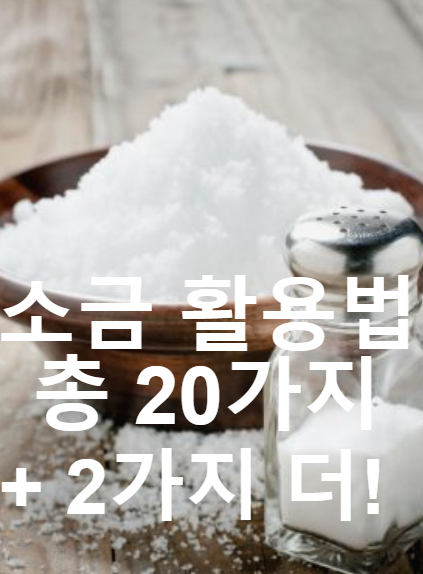 소금 활용법 사용 방법 22가지에 대해서 알아봐요