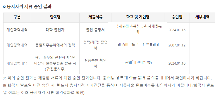 큐넷 등 국가기술자격 응시자격 서류심사 신청서 다운로드