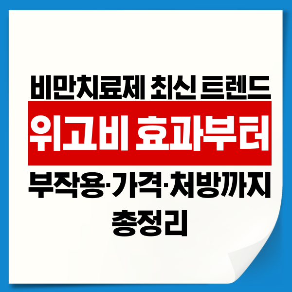 위고비 효과부터 부작용·가격·처방까지 총정리｜비만치료제 최신 트렌드 2025