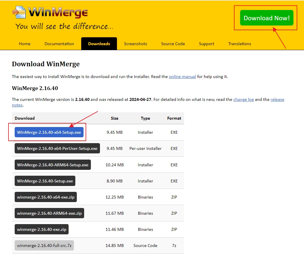 [WinMerge] 텍스트 및 파일 비교 프로그램(무료)