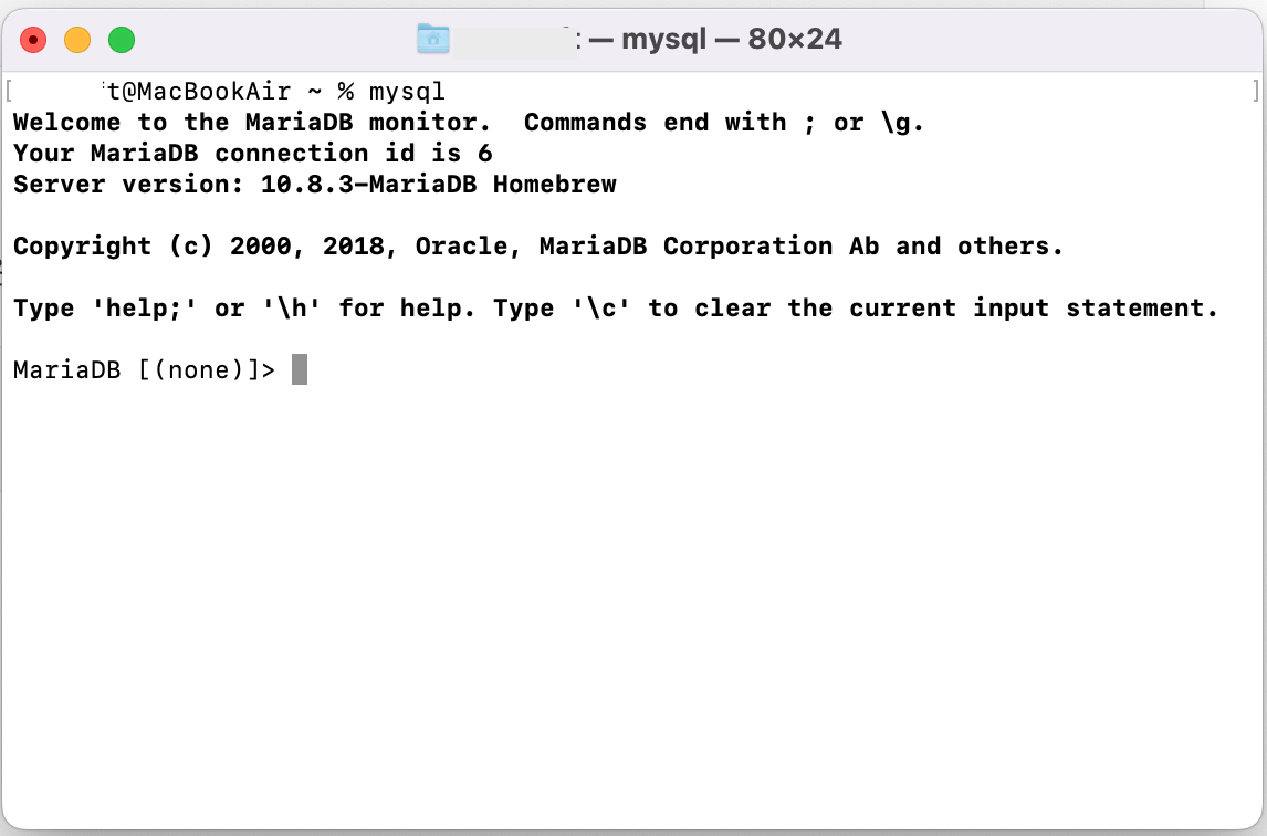 MacOS에 MariaDB 설치하는 방법