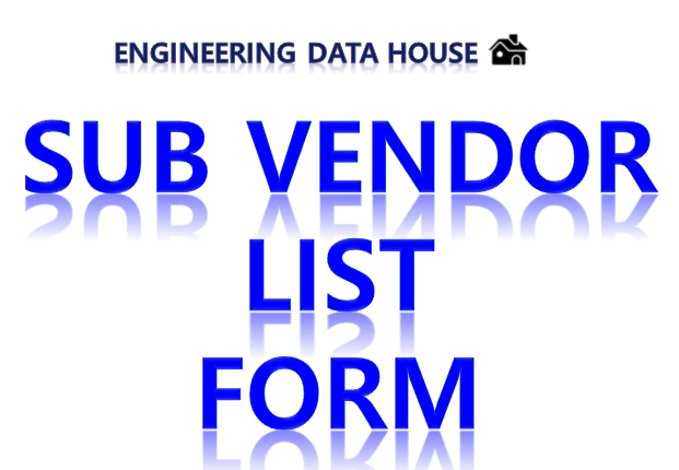 Sub-vendor list form