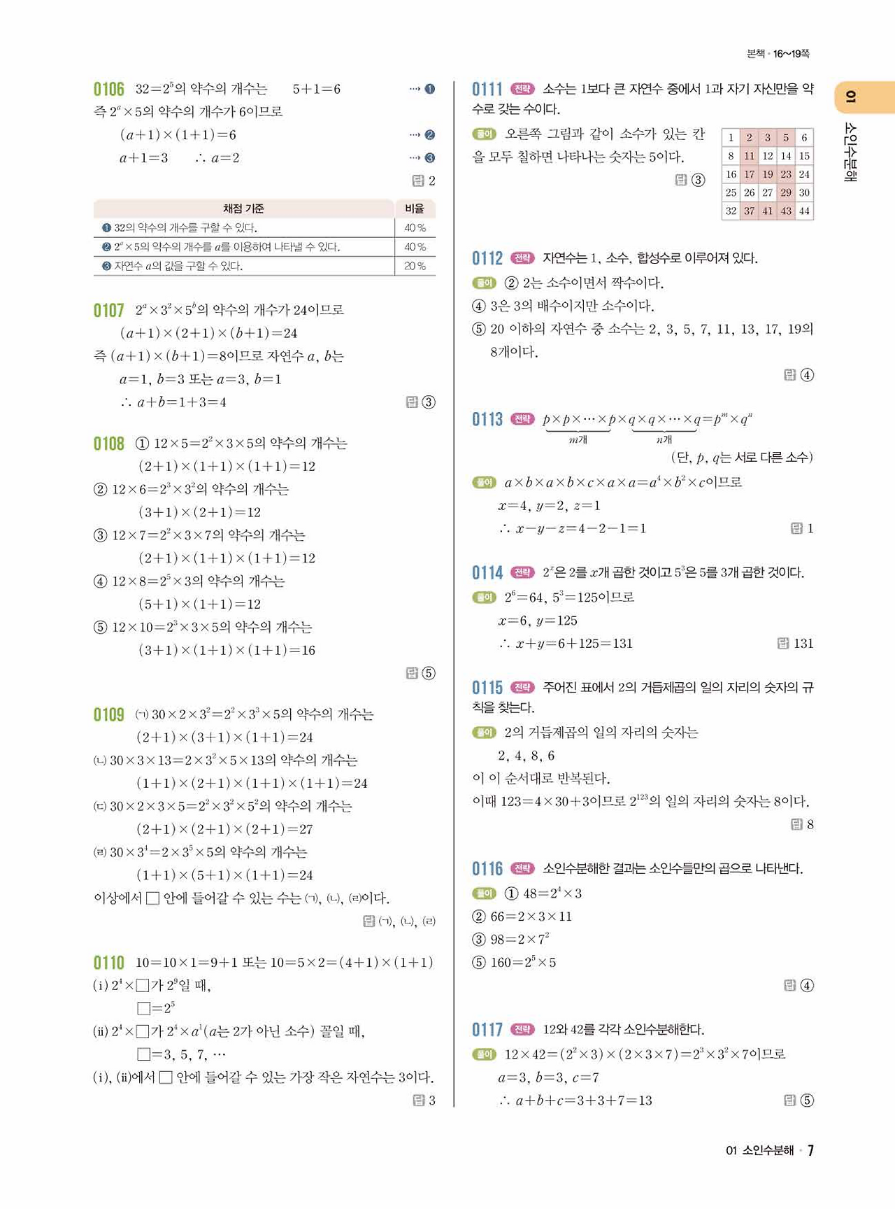 2025 최신 개정 라이트쎈 중등 1학년 1학기1 1 답지 해설 풀이 완벽 정리 바로보는 사진답지 모바일최적화