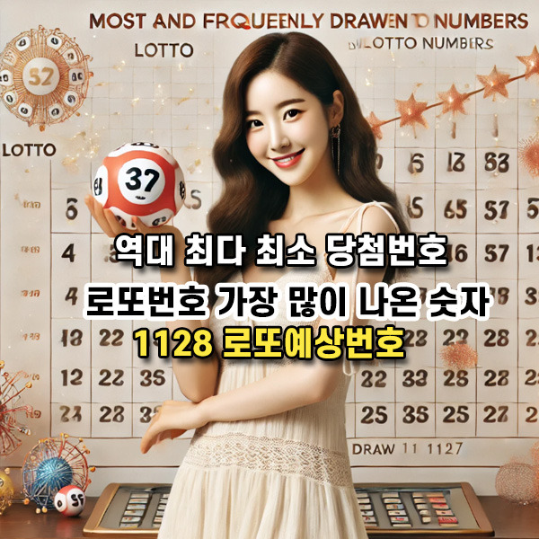 1127회 로또 역대 최다 최소 당첨번호 로또번호 가장 많이 나온 숫자 적게 나온 숫자 순서 1128 로또예상번호