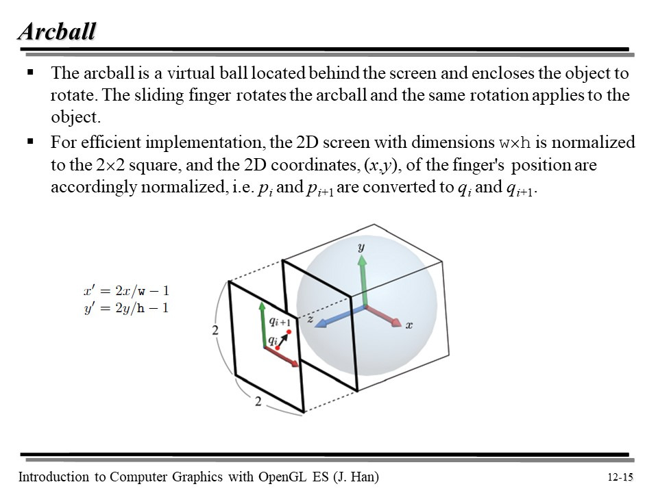 [OpenGL ES] 12강 : Object Picking, Ray Intersection, Bounding Volume, Arcball