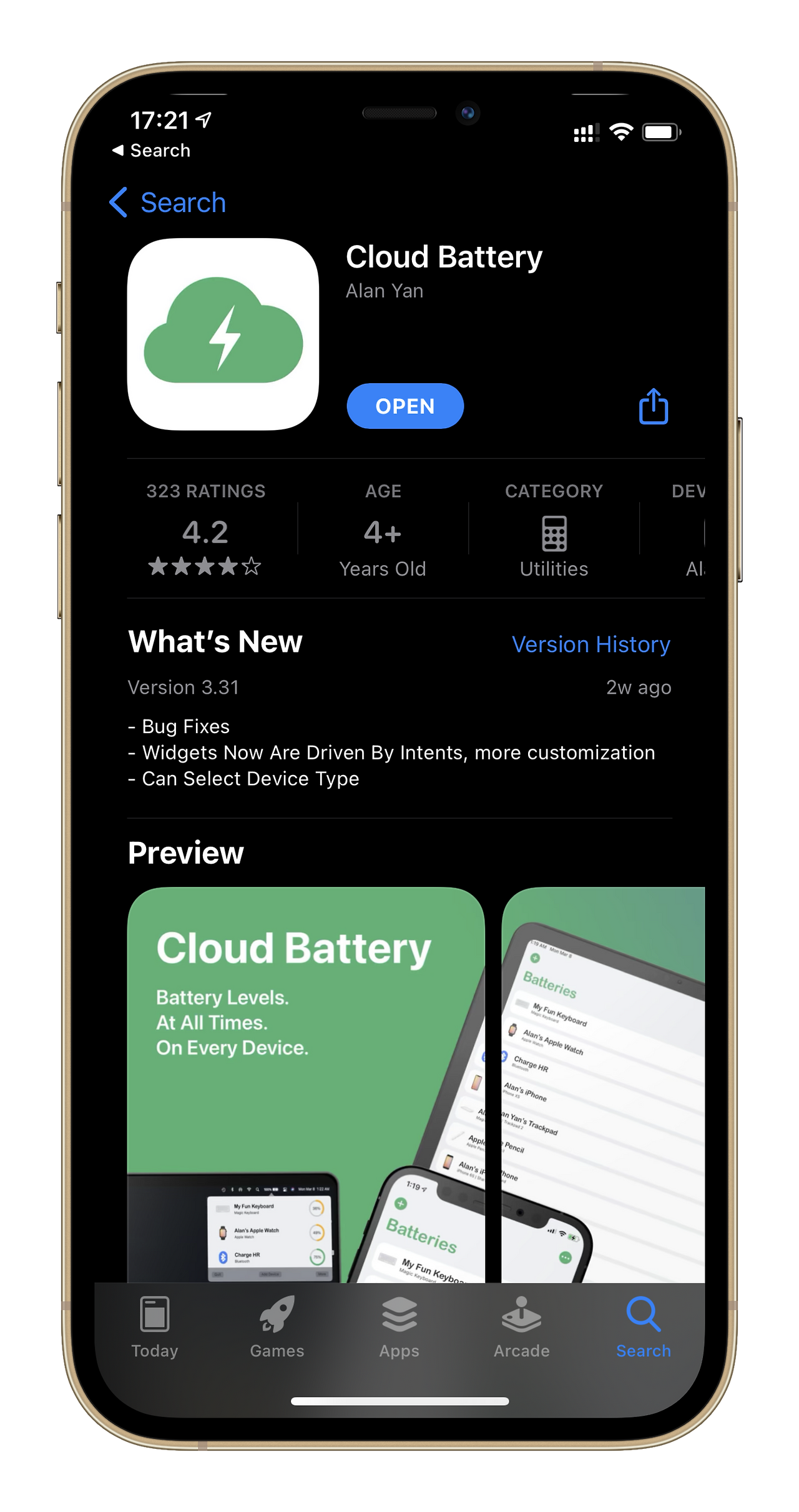 아이폰, 아이패드, 맥북, 에어팟의 배터리 상태를 한번에 확인하는 클라우드 배터리(Cloud battery app)